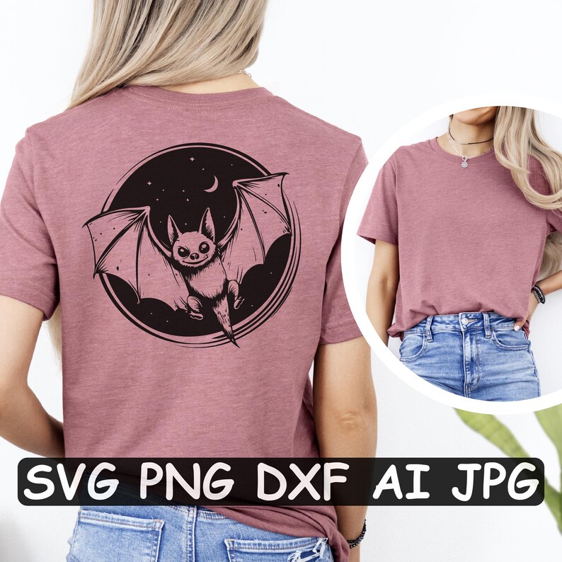 Flying Bat SVG Bundle Bat PNG Cut Files Halloween Clipart Design for ...