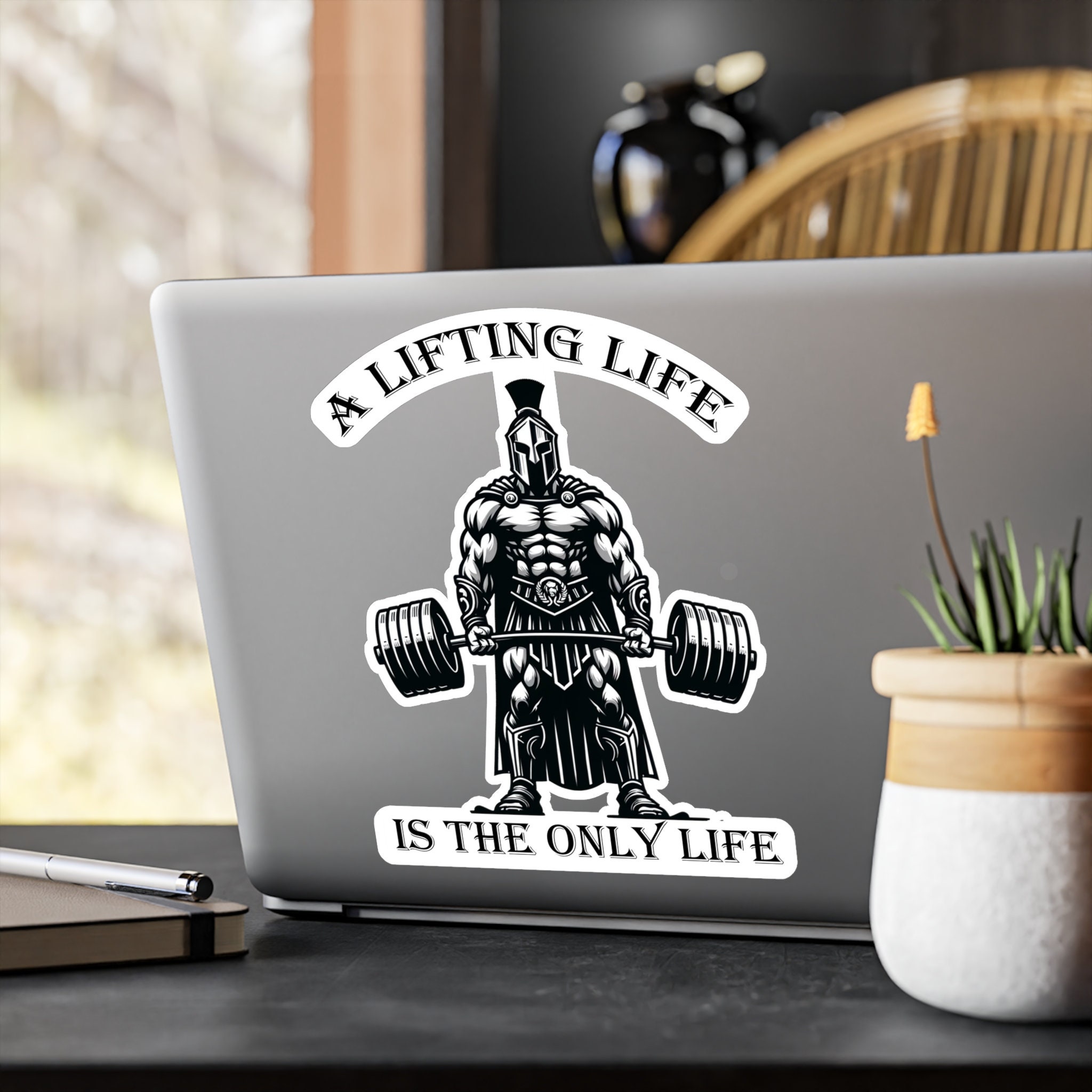 Muscles to Die for Sticker, Skeleton Kiss-cut Vinyl Decals Gym Life ...