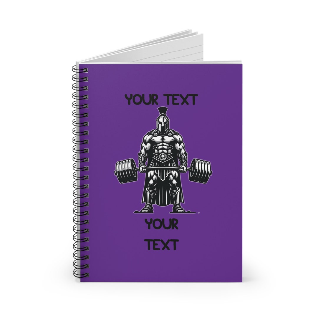 Custom Spiral Notebook Fitness Journal Fitness Tracker Fitness Planner ...