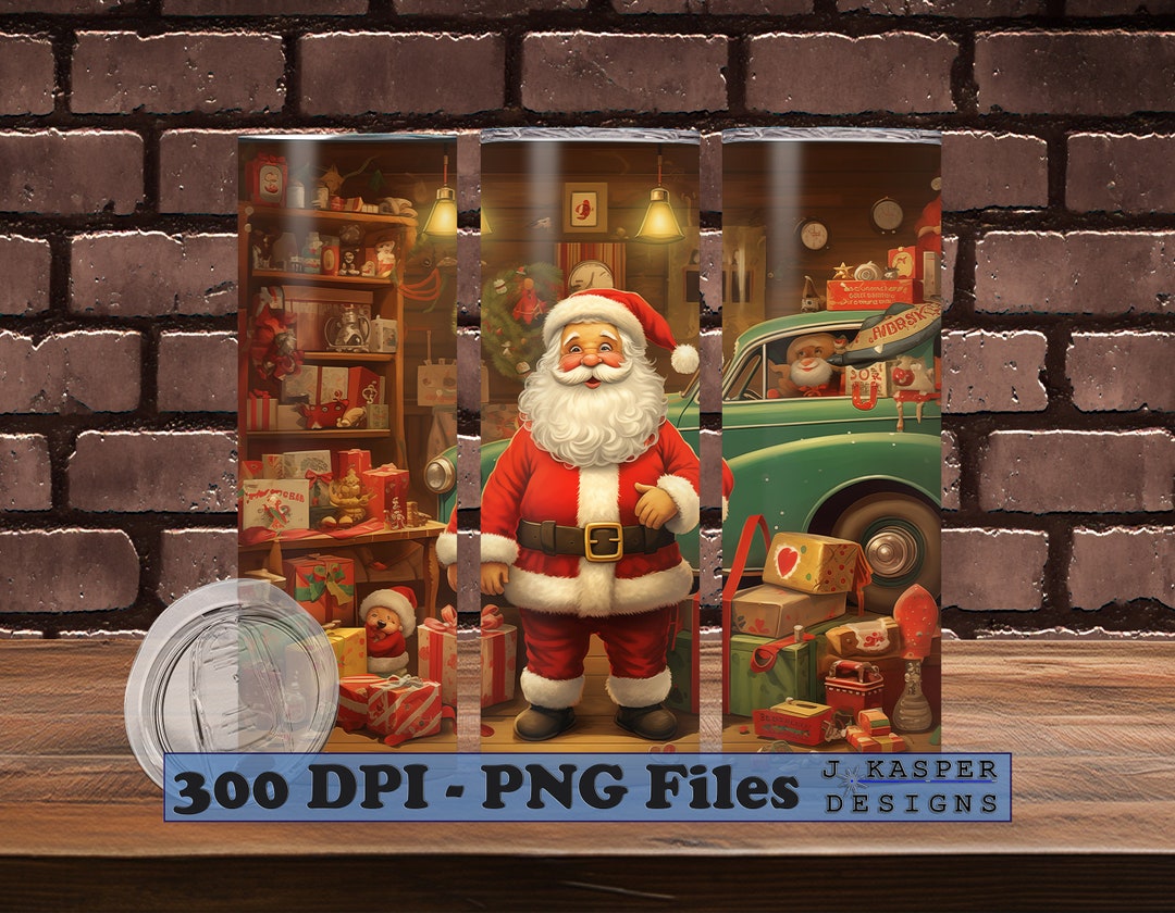 Christmas Scene Digital Design, Christmas Scene 20oz Tumbler Wrap ...