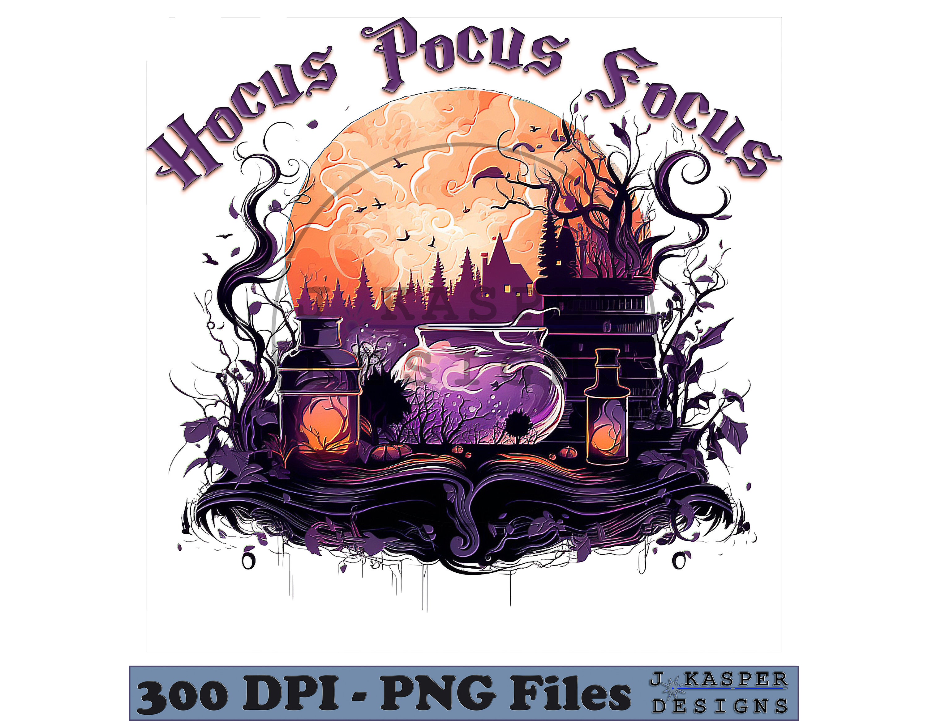 Hocus Pocus Focus Clipart PNG for Cricut Hocus Pocus Clipart PNG for ...