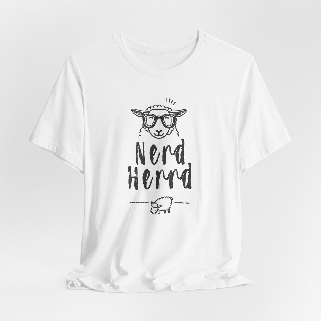 Nerdy Sheep Shirt, Sheep T-shirt, Nerd Tee, Funny Gift for Geek, Sheep ...