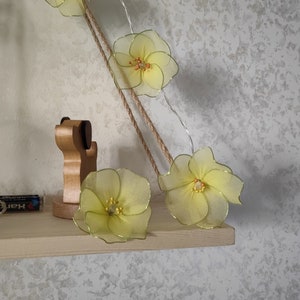 Sakura String Lights, Cherry Blossom Fairy Lights - Romantic Flower String Lights for Bedroom ...