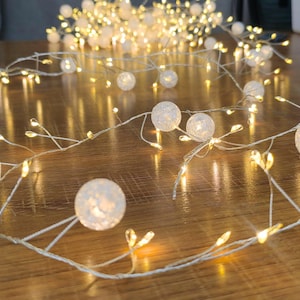Autumnal Crystal Ball String Lights: LED Cluster Fairy Lights, Wedding ...