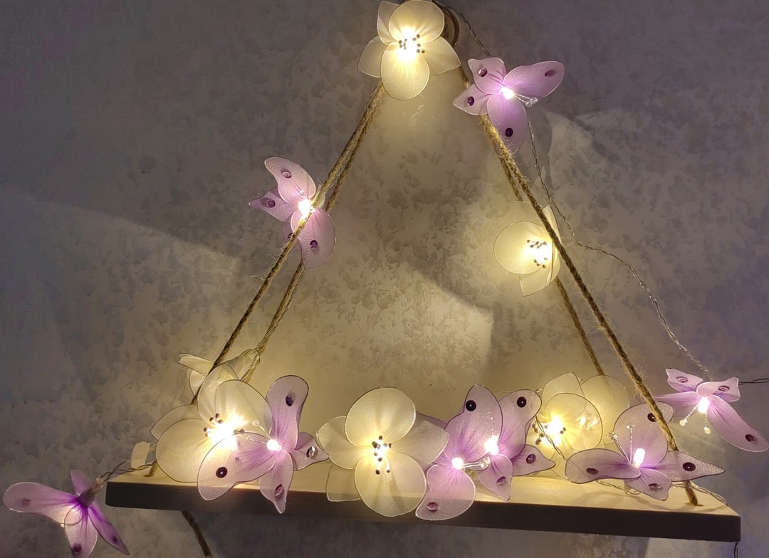 Butterfly String Lights, Orchid Flower Fairy Lights, Romantic Flower ...