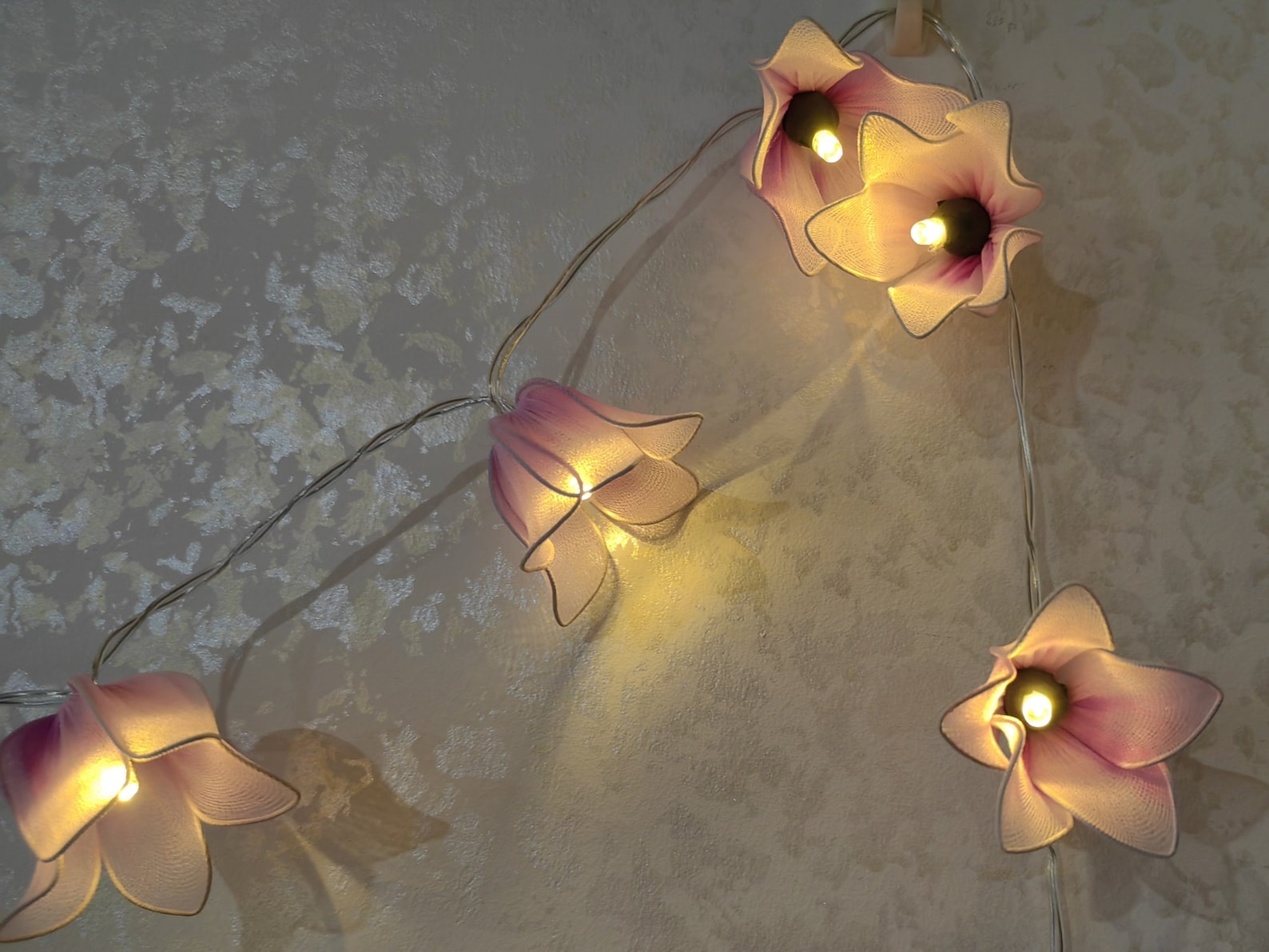 Handmade Bluebell Fairy Lights, Romantic Flower String Lights, Wedding ...