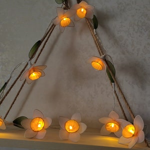 Handmade Daffodil String Lights: Romantic Floral Garland Lighting - Etsy