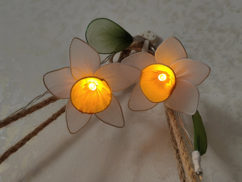 Handmade Daffodil String Lights: Romantic Floral Garland Lighting - Etsy UK