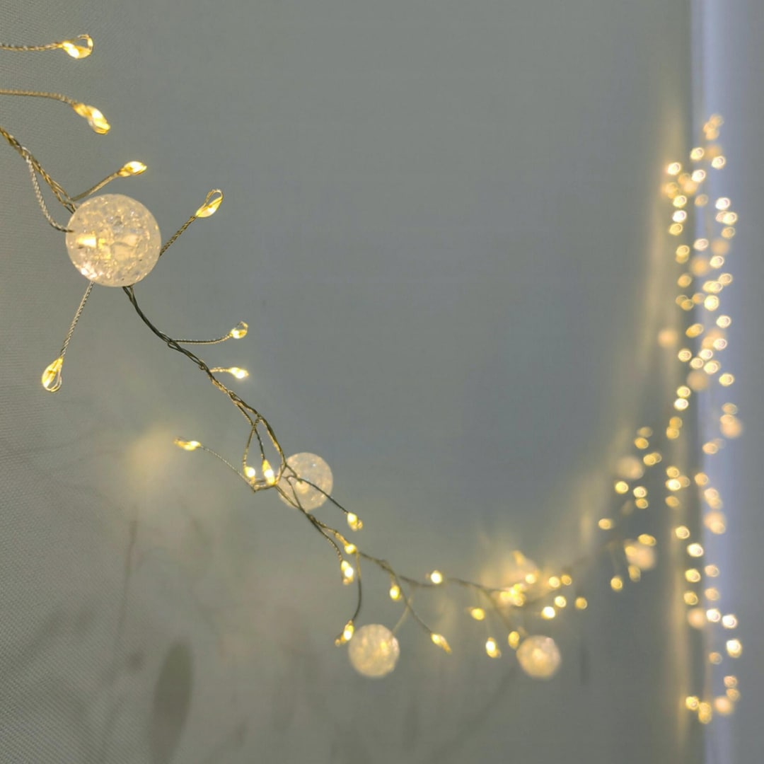 Autumnal Crystal Ball String Lights: LED Cluster Fairy Lights, Wedding ...