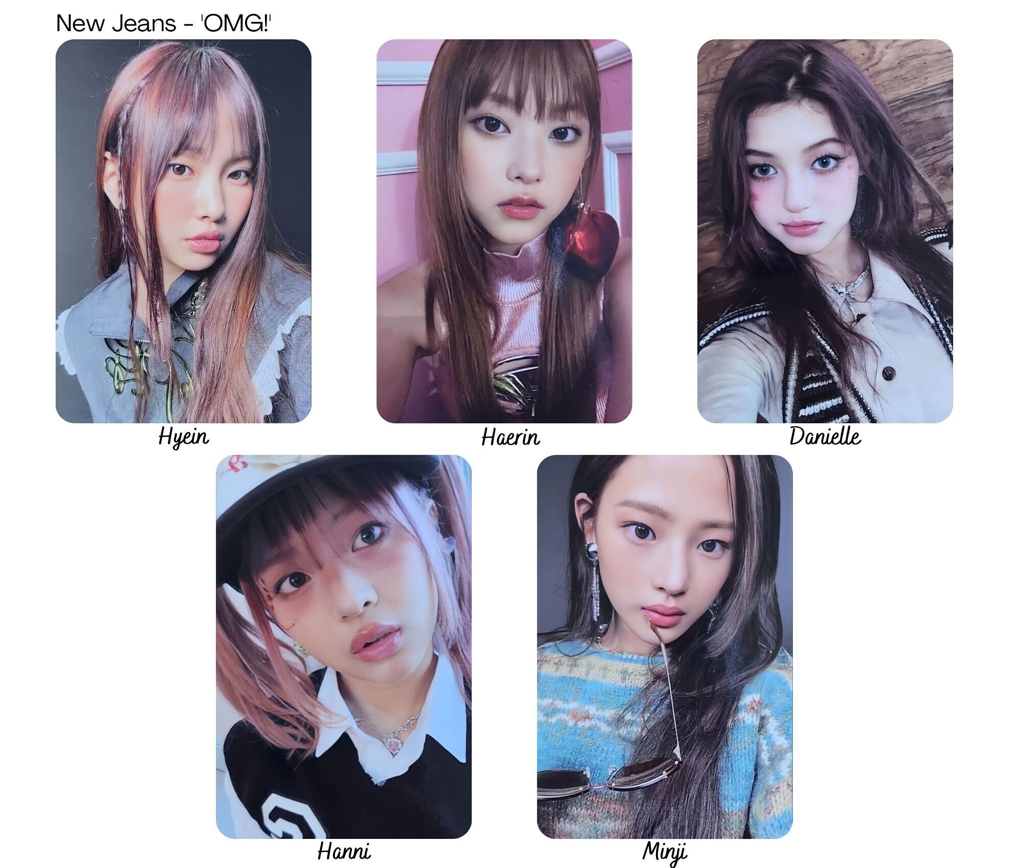 New Jeans 'OMG' Premium Fanmade Photocards new Jeans Message Ver. - Etsy
