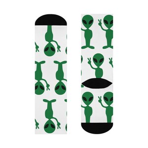 Playful Alien Cushioned Crew Socks | Fun Socks for Sci-fi Lovers ...