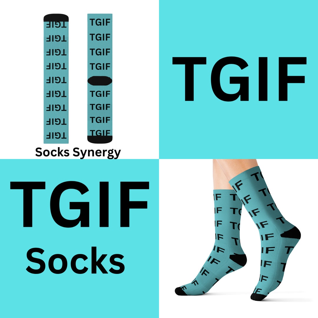TGIF Socks Custom Thank God Its Friday Fun Cool Trendy Gift Present ...