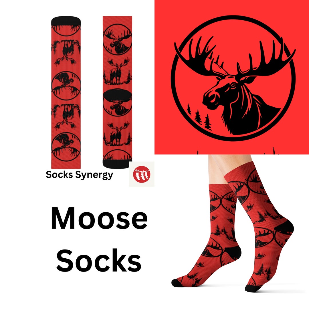 TOP SELLER Moose Socks Personalized Gift Custom Name Fun Cool Trendy ...