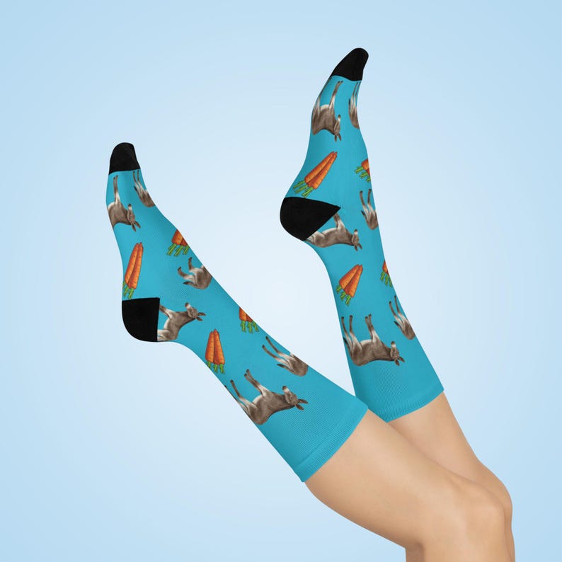 Whimsical Donkey Socks, Fun Animal Socks for Animal Lovers, Cute Crew ...