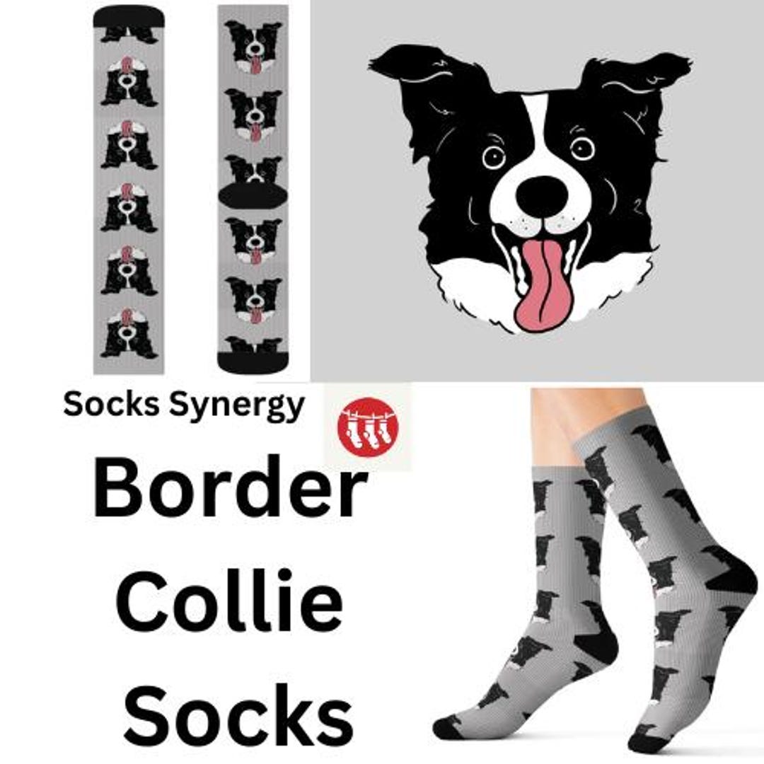 TOP SELLER Border Collie Socks Personalized Gift Dog Face Fun Cool ...