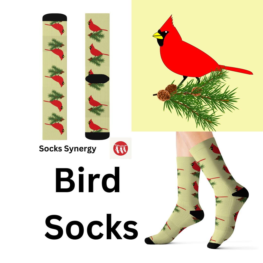 TOP SELLER Red Cardinal Socks Custom Fun Cool Trendy Gift Present ...