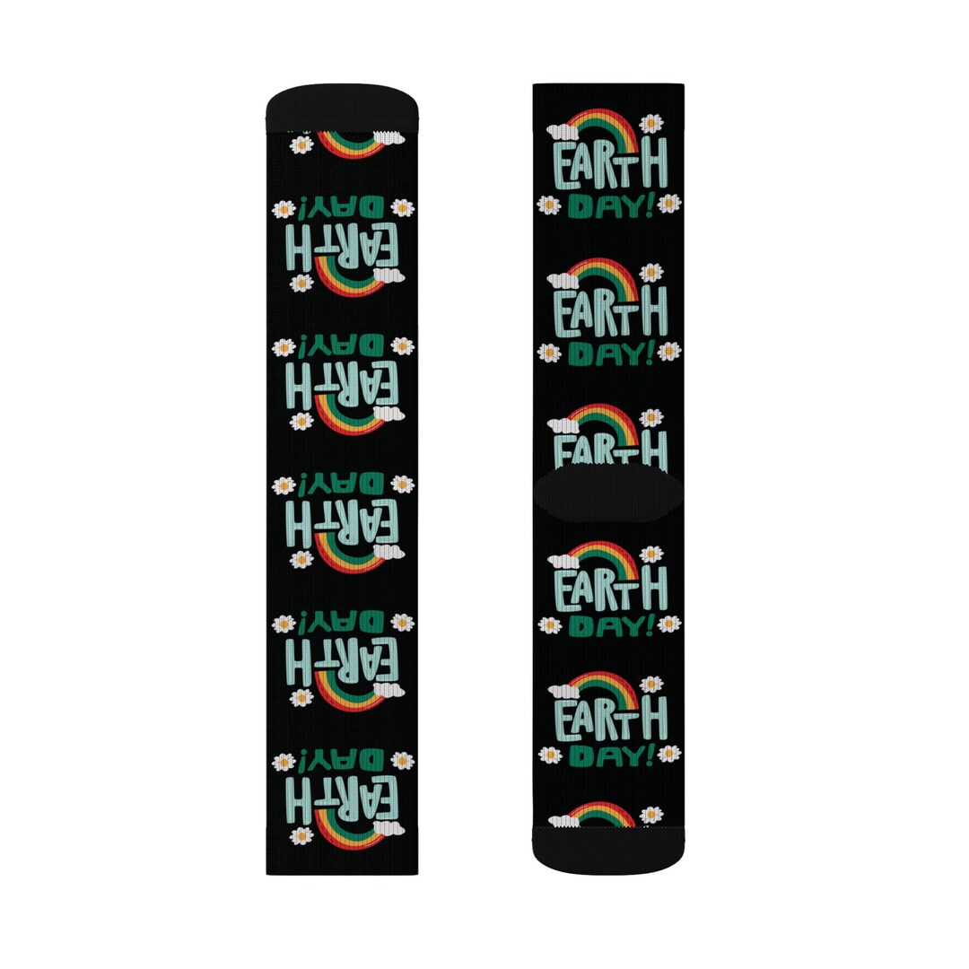 Earth Day Socks | Eco-friendly Gift, Unique Socks, Festival Outfit ...
