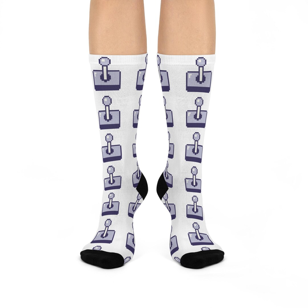 Retro Gamer Cushioned Crew Socks Perfect for Gaming Nights, Gifts for ...