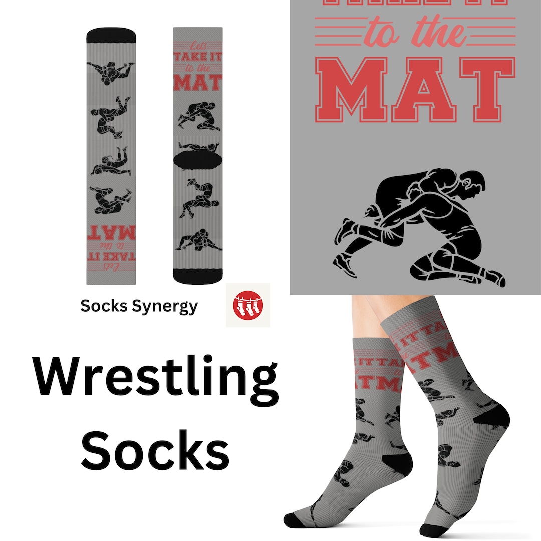 TOP SELLER Let's Take It to the Mat Wrestling Socks Personalized Gift ...
