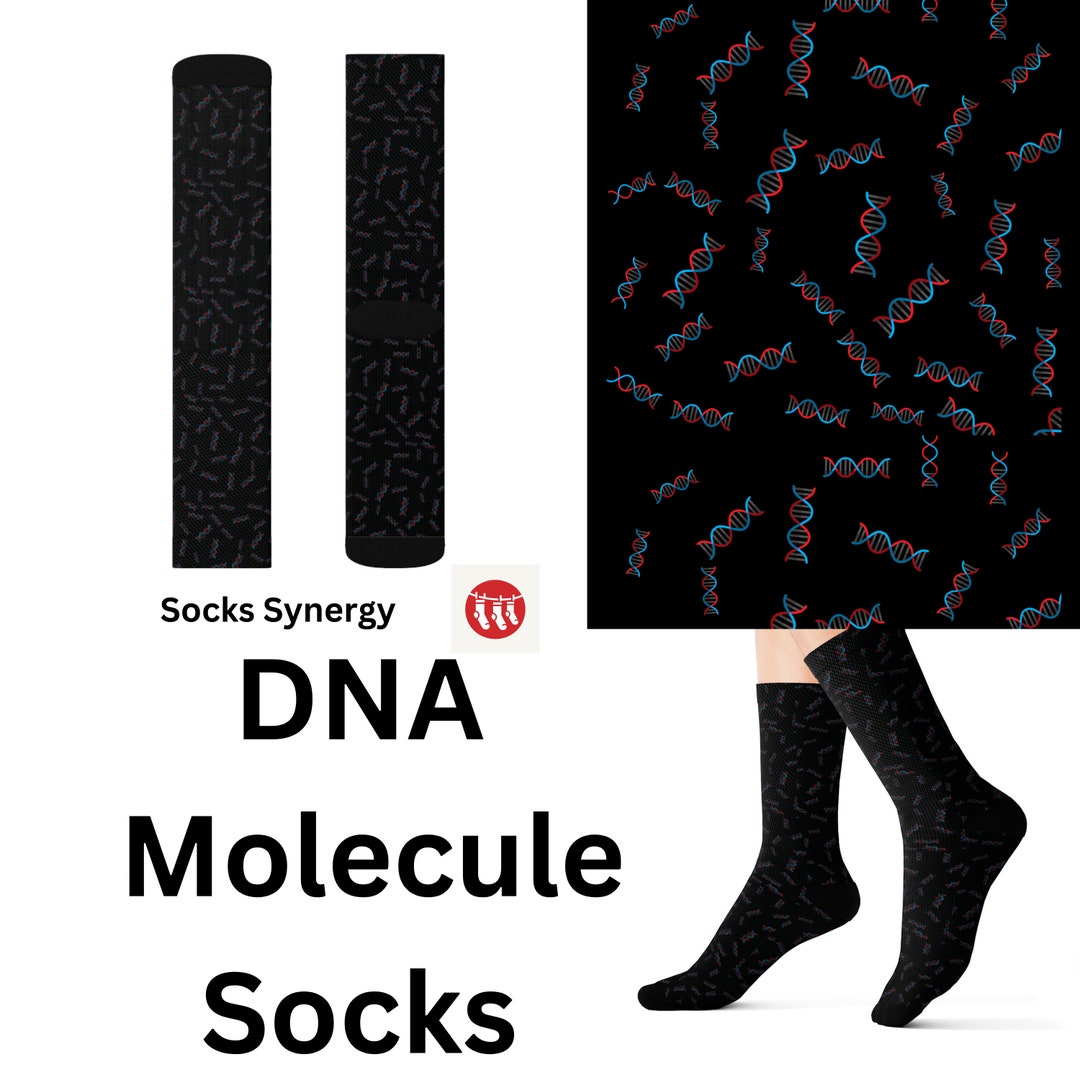 DNA Molecules Socks Custom Fun Cool Trendy Gift Present Holiday ...