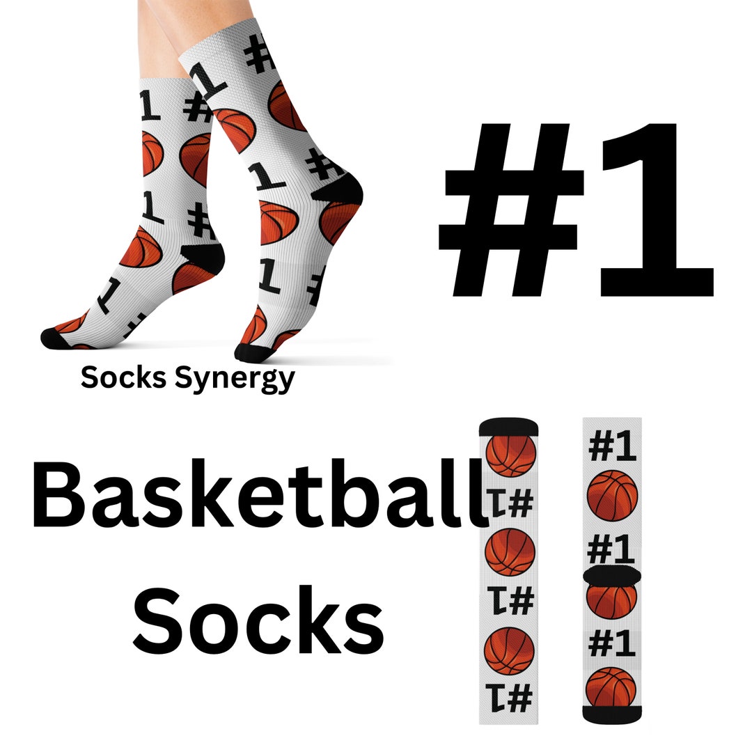 Jersey Number Basketball Socks Custom Sport Fun Cool Trendy Gift ...