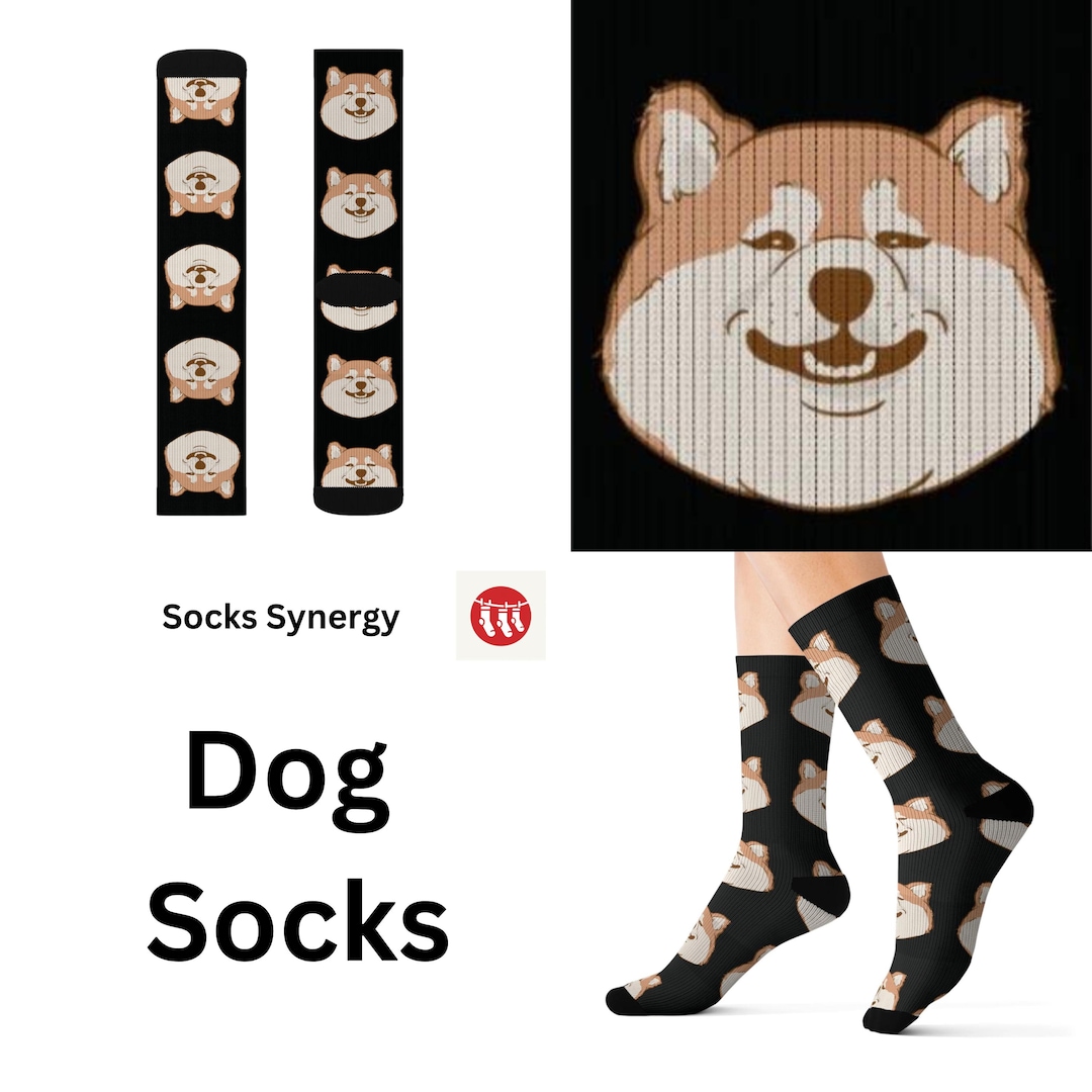 TOP SELLER Shiba Inu Socks Personalized Gift Dog Face Dog Socks Fun ...