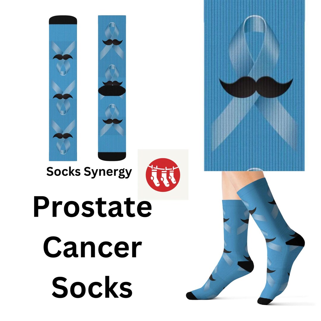 Prostate Cancer Ribbon Socks Personalized Gift Fun Cool Trendy Gift ...