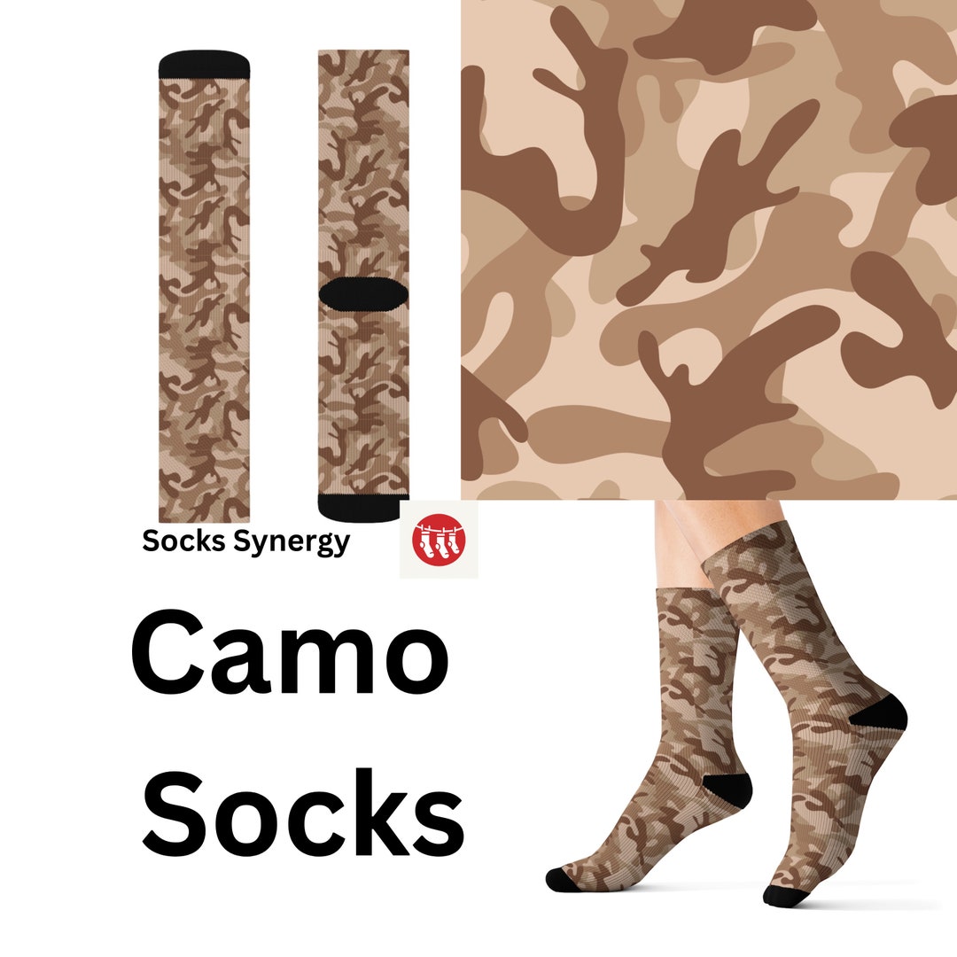 Camo Socks Custom Hunting Fun Cool Trendy Gift Present Holiday ...