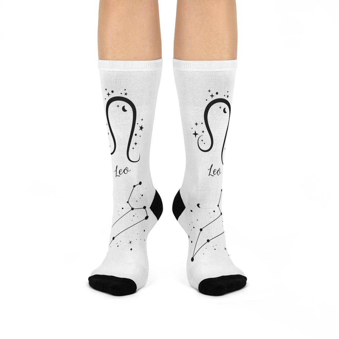 Astrological Leo Crew Socks | Zodiac Sign Socks for Astrology Lovers ...