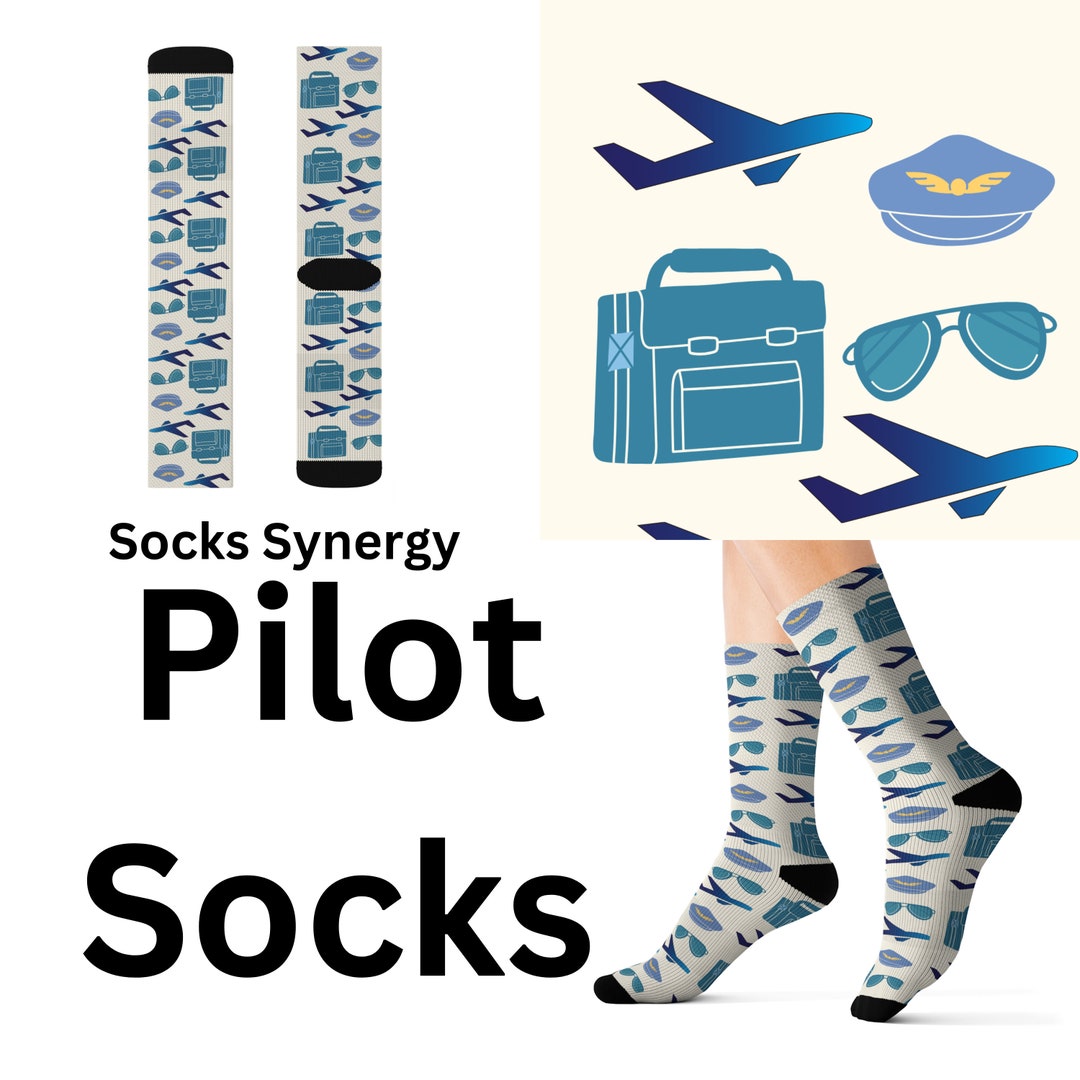 Pilot Socks Custom Planes Suitcase Luggage Sunglasses Fun Cool Trendy ...