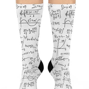 Mathematician's Cushioned Crew Socks - Fun Gift for Teachers, Students ...