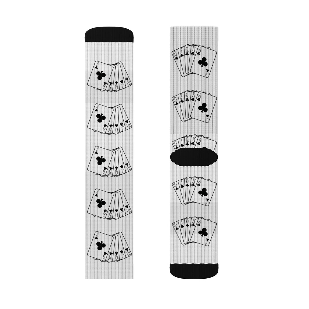 Playing Card Socks - Fun Accessories for Gamers, Poker Night Socks ...