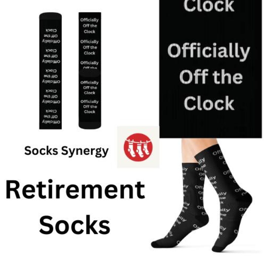 Top Seller Officially off the Clock Socks Personalized Gift Retirement ...