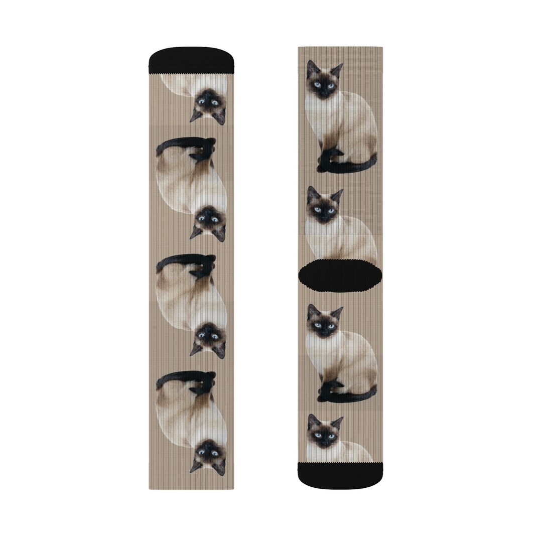 Siamese Cat Socks Personalized Gift - Etsy