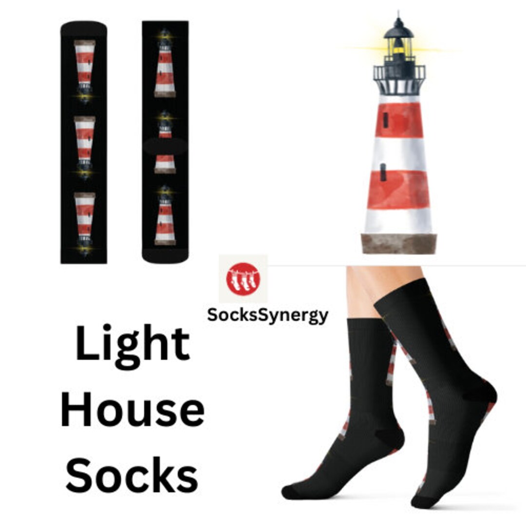TOP SELLER Lighthouse Socks Personalized Gift Fun Cool Trendy Gift ...
