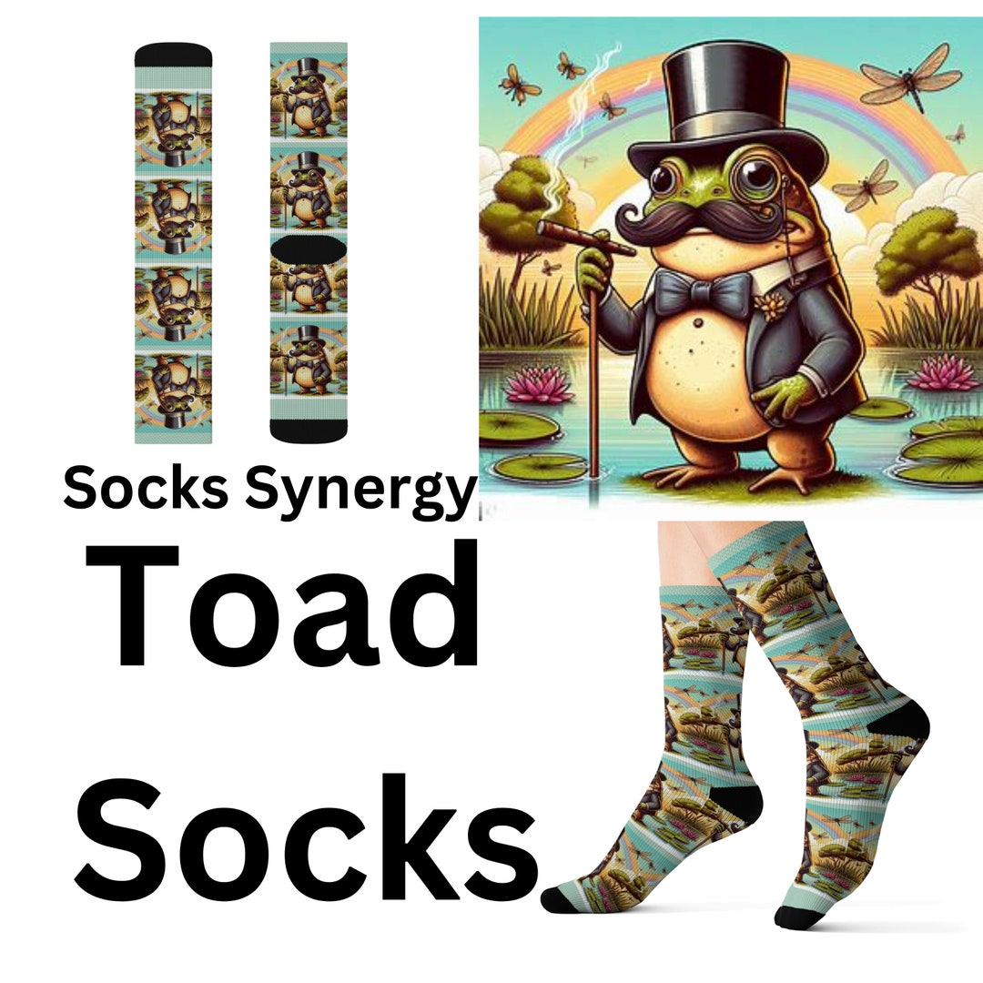 TOP SELLER Toad in Top Hat Socks Personalized Gift Fun Cool Trendy Gift ...