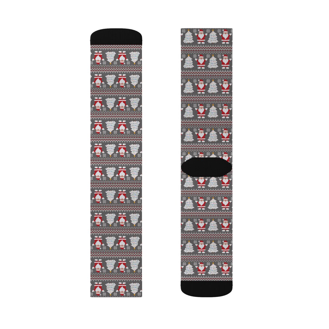 Festive Holiday Socks, Cozy Christmas Pattern, Gift for Her, Winter ...
