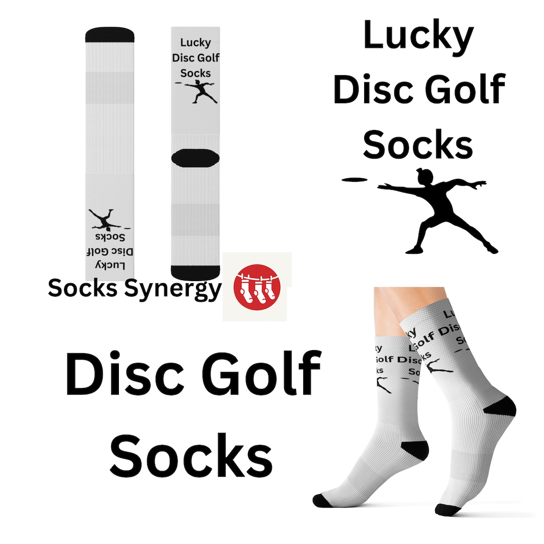 Lucky Disc Golf Socks Custom Fun Cool Trendy Gift Present Holiday ...