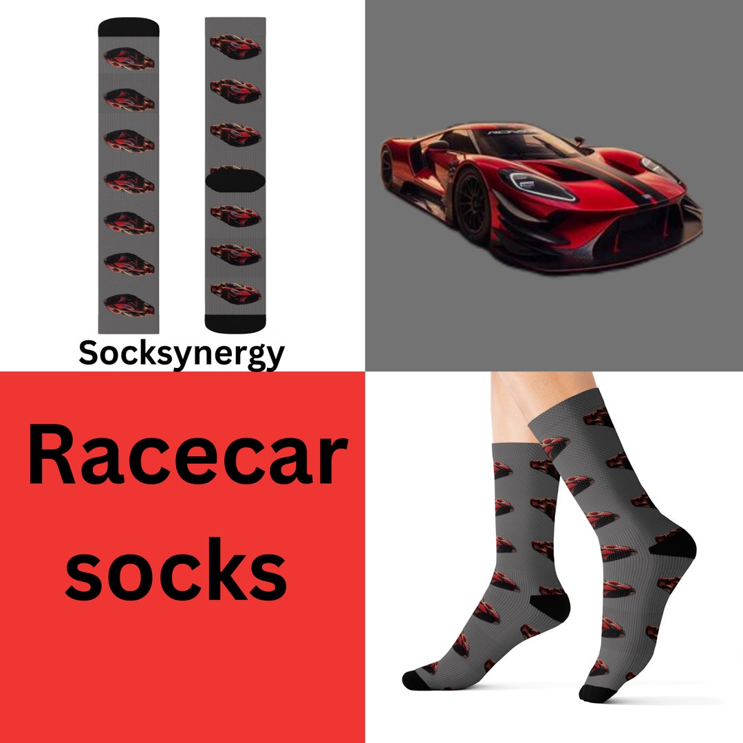 TOP SELLER Racecar Socks Custom Trendy Gift Present Holiday ...