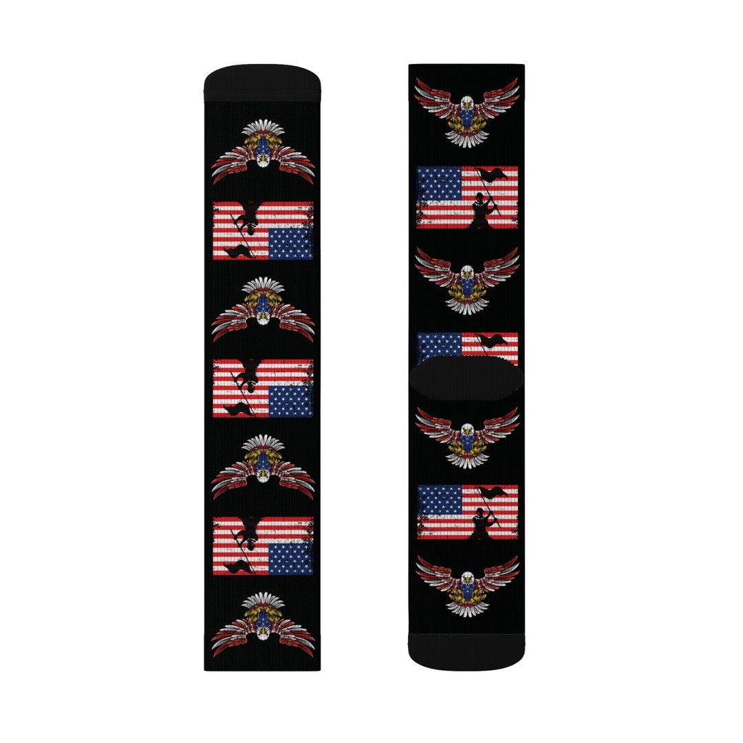Patriotic Eagle American Flag Soldier Socks Personalized Gift - Etsy
