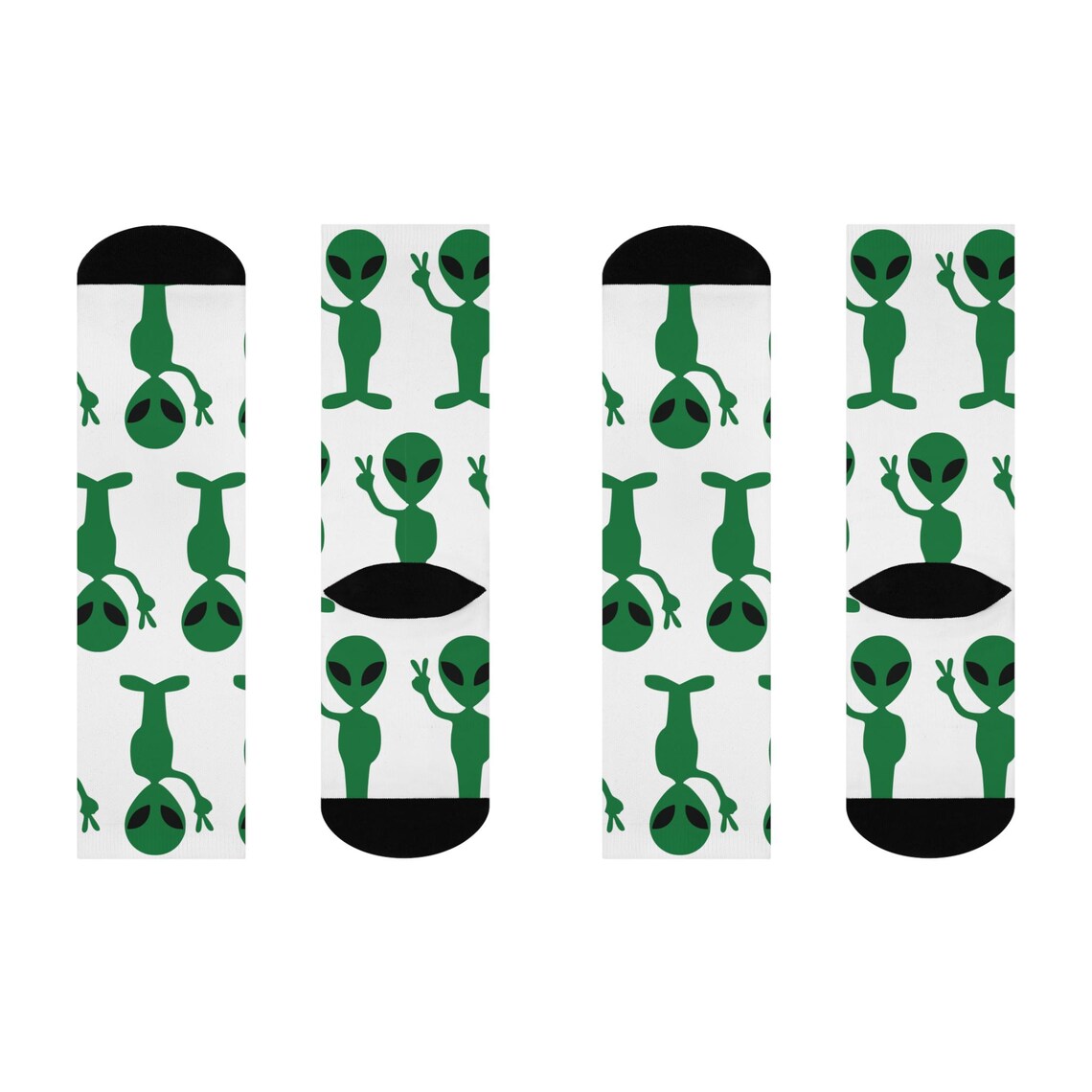 Playful Alien Cushioned Crew Socks | Fun Socks for Sci-fi Lovers ...