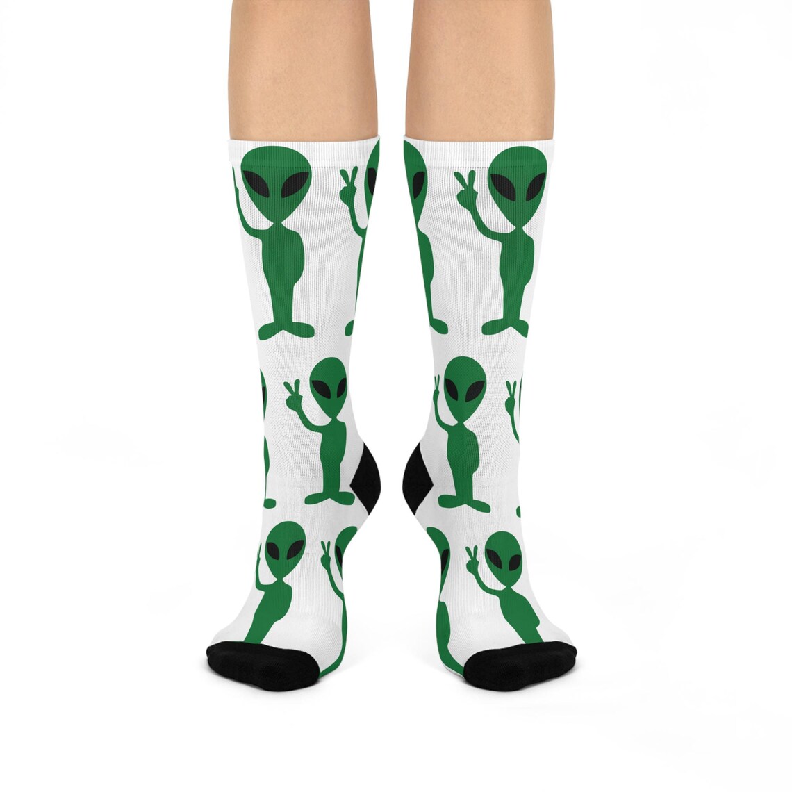 Playful Alien Cushioned Crew Socks | Fun Socks for Sci-fi Lovers ...