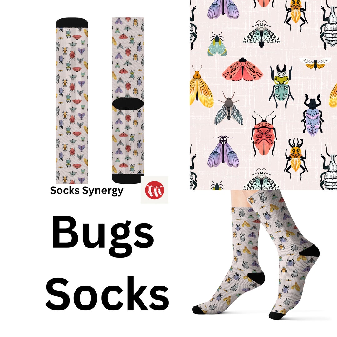 Bugs Socks Custom Fun Cool Trendy Gift Present Holiday Personalized ...