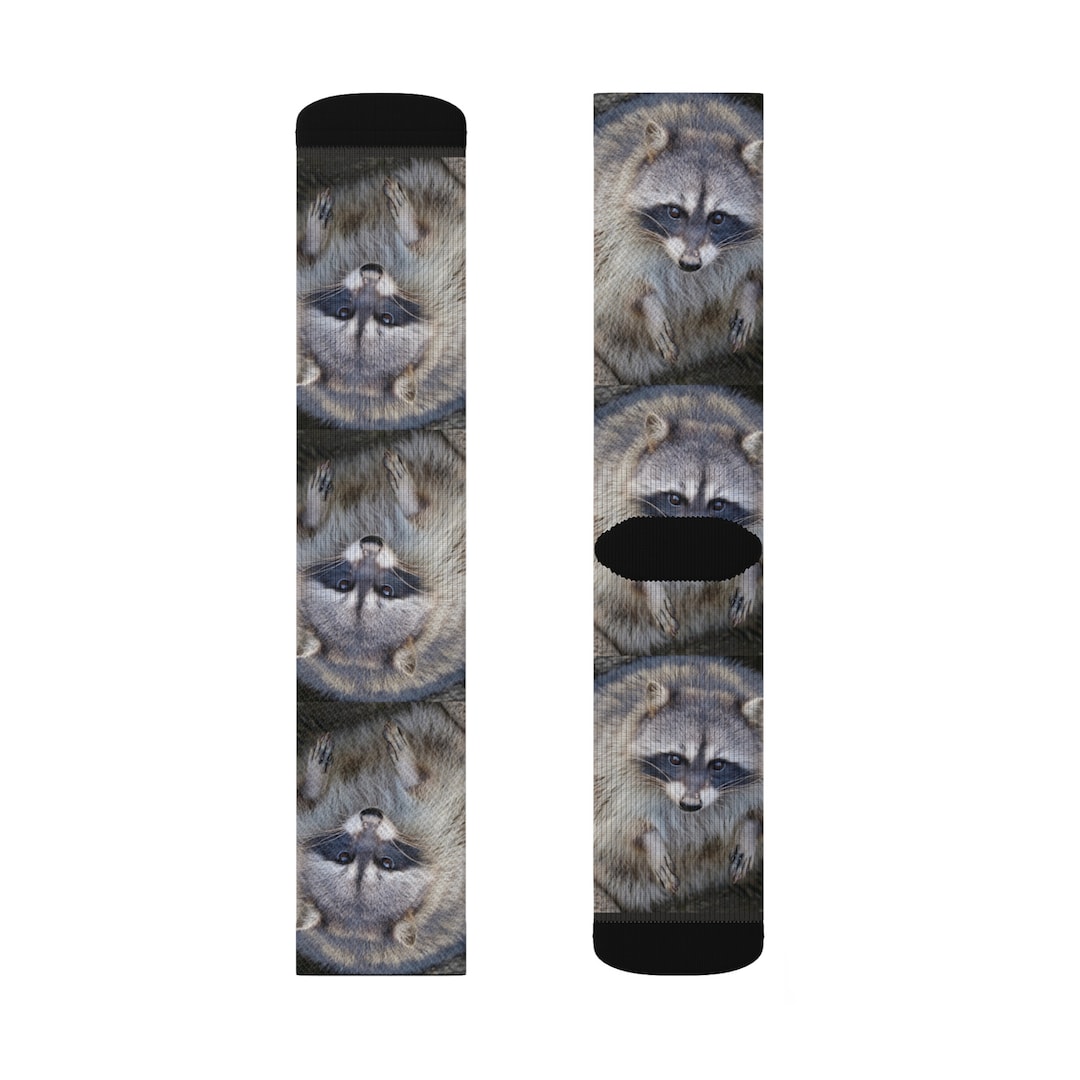 Cute Large Raccoon Socks Personalized Gift - Etsy