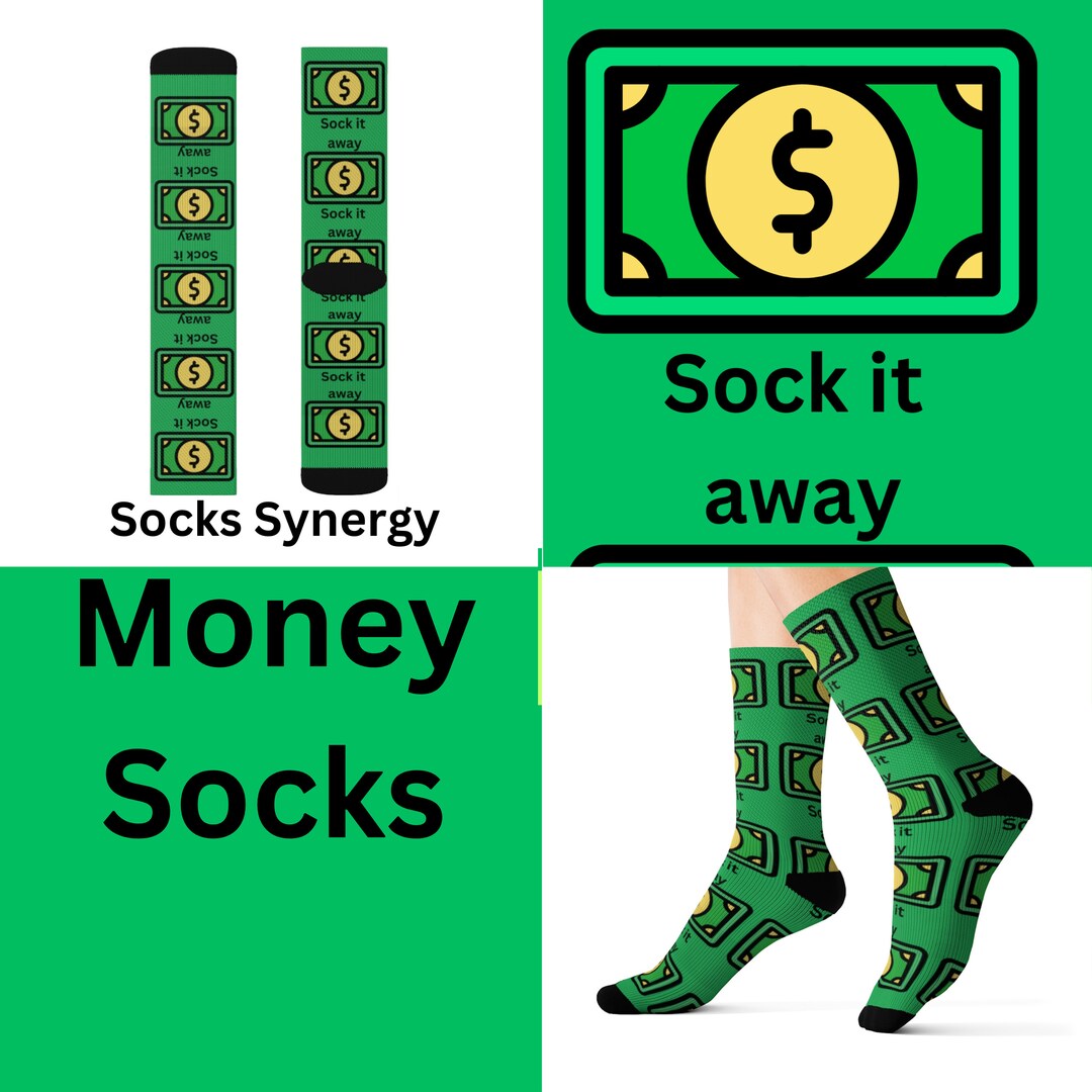 TOP SELLER Sock It Away Money Socks Fun Cool Trendy Gift Present ...