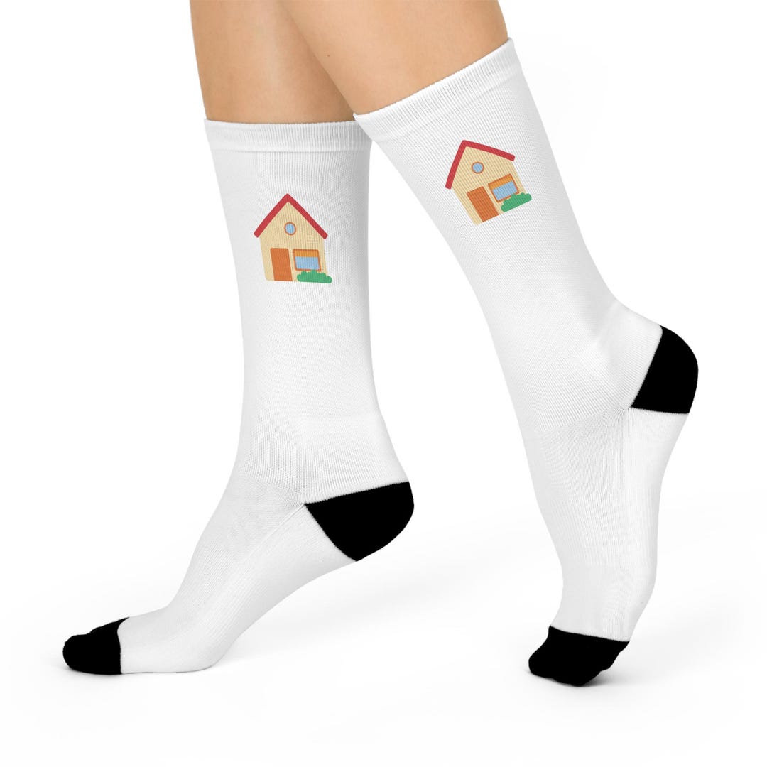 Home Sweet Home Crew Socks, Cozy House Socks, Cute Gift for Her, Fun ...