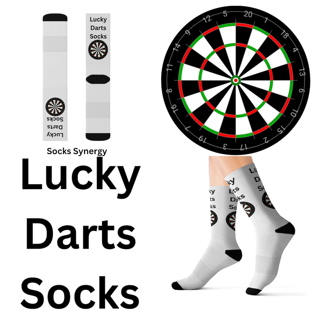 Lucky Darts Socks Custom Game Fun Cool Trendy Gift Present Holiday ...