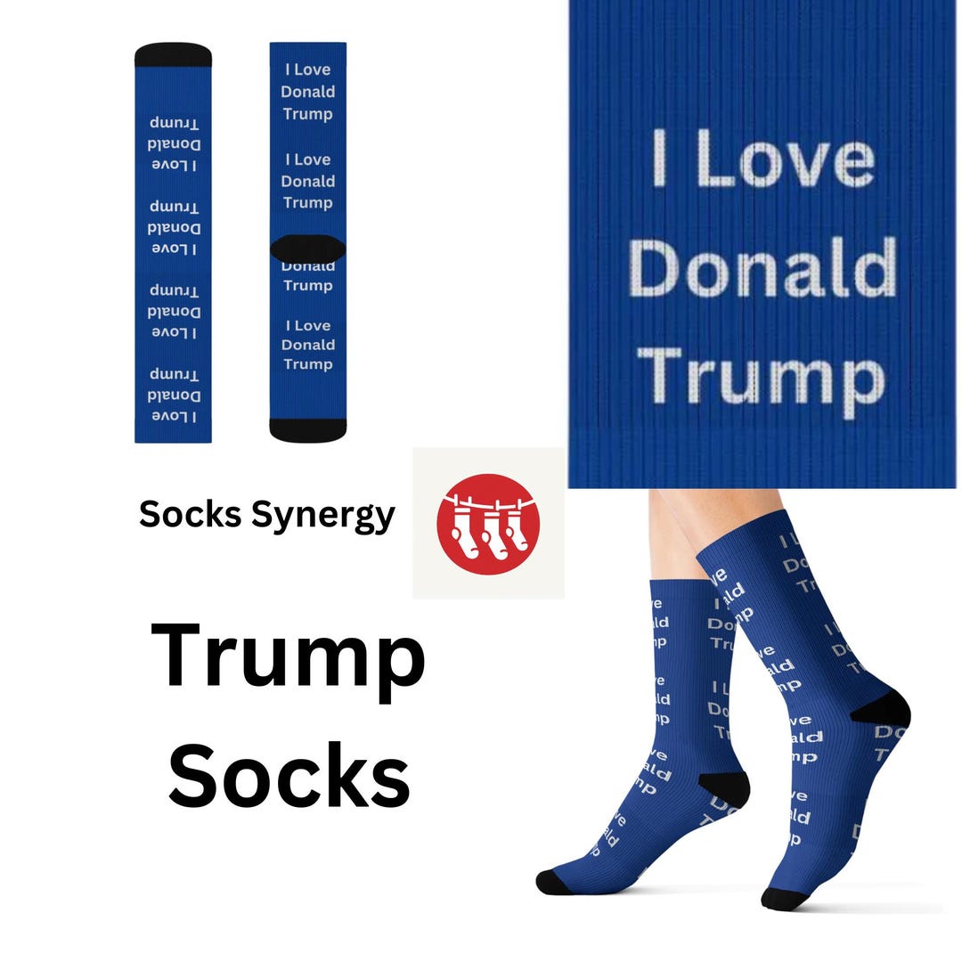 I Love Donald Trump Socks Personalized Gift Election Socks Fun Cool ...