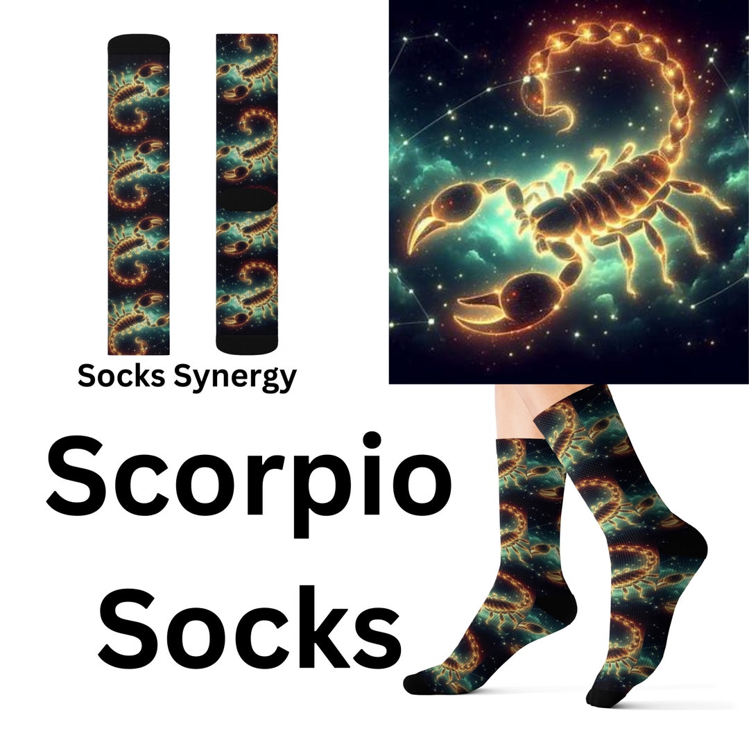 Scorpion Socks Custom Scorpio Horoscope Zodiac Birthday Fun Cool Trendy ...
