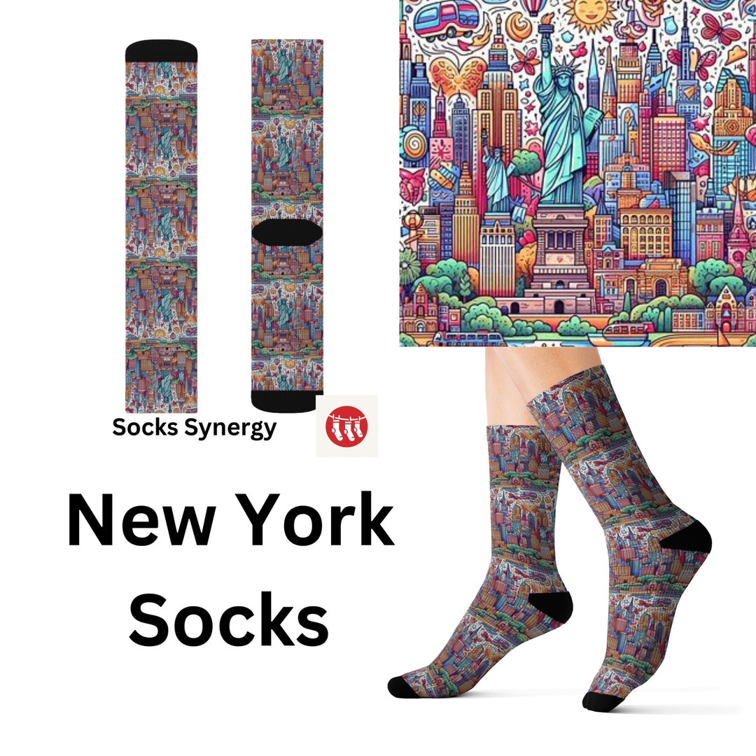 TOP SELLER New York Socks Personalized Gift Custom Name Fun Cool Trendy ...
